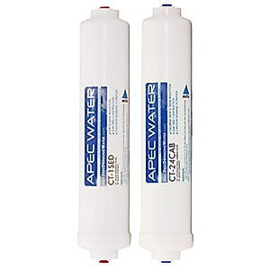 APEC Water Systems FILTER-SET-CTOP US Made Double Capacity Replacement Filter Set For Ultimate Series Countertop Reverse Osmosis Water Filter System Stage 1-2, White