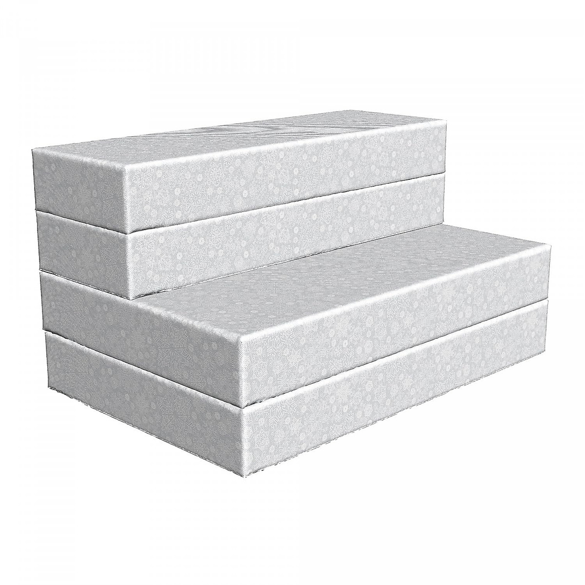 Ambesonne Winter Foldable Mattress, Ornate Flakes, 74.8" x 39.4", Grey White