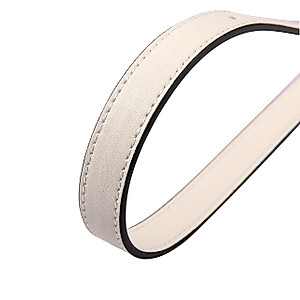 GOXTECH Vachetta Leather Adjustable Crossbody Strap for ， women's crossbody handbags （White）