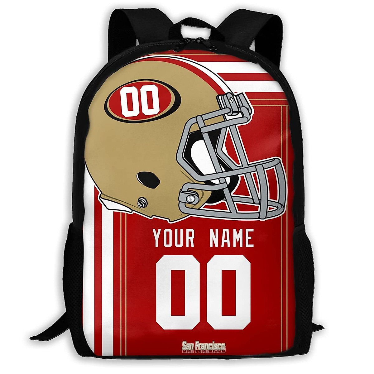 ANTKING San Francisc0 Backpack Customized High capacity Personalized Any Name and Number Fans Gifts for Kids Men