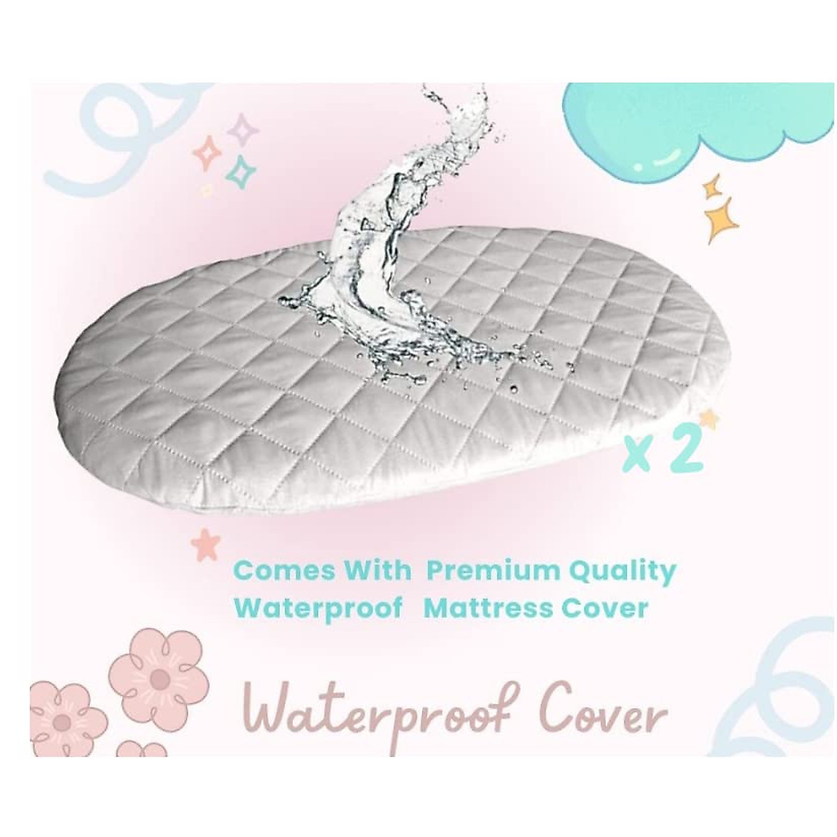 Changing Basket - Extra Large in Size - Cotton Rope Changing Table Topper Storage Basket, Thick Foam Pad with Removable Cotton Cover - Storage Bag - Portable Changing Pad