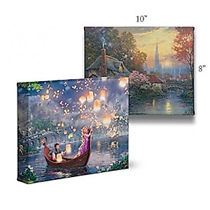 Thomas Kinkade Disney Peter Pan's Never Land 8" x 10" Gallery Wrapped Canvas | Frameless Room Wall Art | Certificate of Authenticity Included
