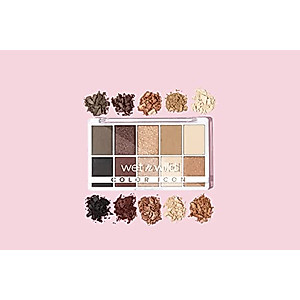 wet n wild Color Icon 10-Pan Eyeshadow Makeup Palette, Brown Nude Awakening, Long Lasting, Shimmer, Metallic, Glittery, Matte, Rich Smooth Pigment, Cruelty Free