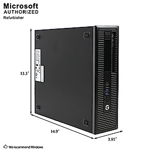 HP ProDesk 600 G1 SFF Slim Business Desktop Computer, Intel i5-4570 up to 3.60 GHz, 8GB RAM, 256GB SSD, DVD, USB 3.0, Windows 10 Pro 64 Bit (Renewed)