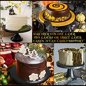 Zopeal 20 Pcs 12 Inch Round Cake Drum Round Boards Cardboard 0.4 Inch Thick Cake Drums Cake Decorating Supplies for Wedding Birthday Party (Black)