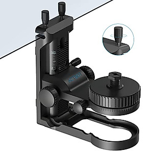 Laser Level Wall Mount Fine-tuning Bracket - ACTBOT Laser Level Line Tool Adapter 360° Magnetic Pivoting Base Tile Floor Multi-Line Point Laser L-Bracket Holder Universal 1/4" Tripod Mountable Stand