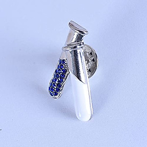 VALICLUD Enamel Pin Enamel Pin 4Pcs Science Brooch Lab Brooch Test Tube Lapel Pin Chemistry Experiment Brooch Coat Gift for Doctors Chemist- Chemistry Laboratory Badge