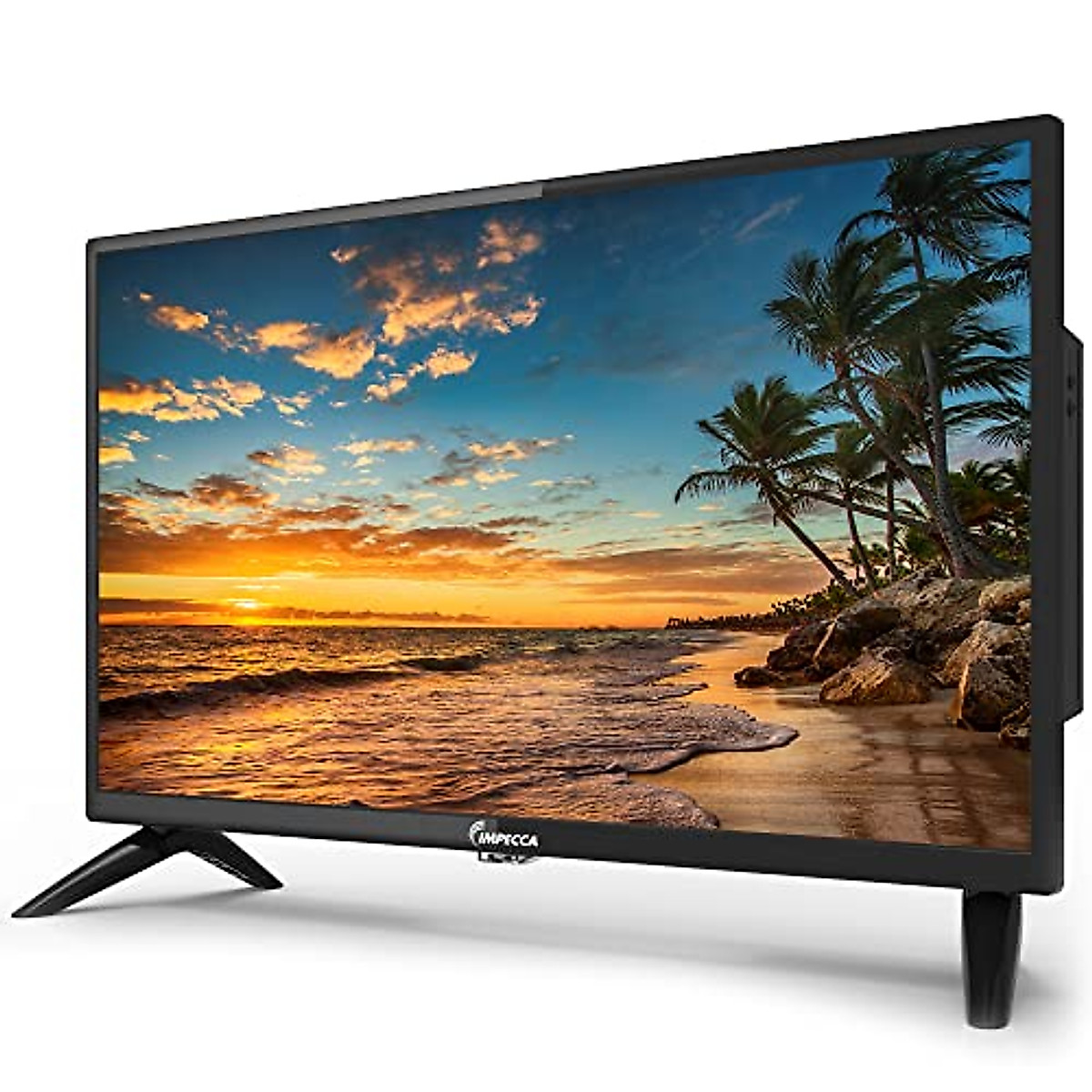 Impecca 24-Inch LED HD TV, 720p, Frameless TV, Remote Control Included, Built-in HDMI/USB/AV in/Optical Ports