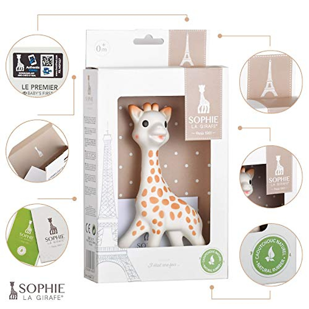 Vulli Sophie The Giraffe New Box, Polka Dots, One Size, 1 Count (Pack of 1)