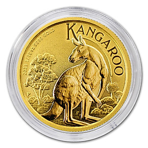 2023 AU 1/10 oz Australian Gold Kangaroo Coin Brilliant Uncirculated (in Capsule) with Certificate of Authenticity $15 BU