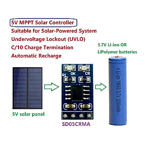 SD05CRMA 4.4-6.5V Input Solar Panel Dedicated Charging Module LiPo Li-ion Lithium Battery Controller Module(without Pin)