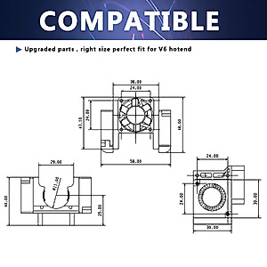 Haldis 3D Printer Cooling Fans Set, Upgrade 3Pcs 3010 Fans Premium Quiet 30x30x10mm Fan for E3D V6 OD 22mm Hotend (Red 24V)