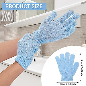 Molain 3 Pairs Exfoliating Gloves Premium Scrub Wash Mitt Bath Loofah Shower Spa Exfoliation Sponges Women Men Bath Accessories Dead Skin Remover for Body Washcloth