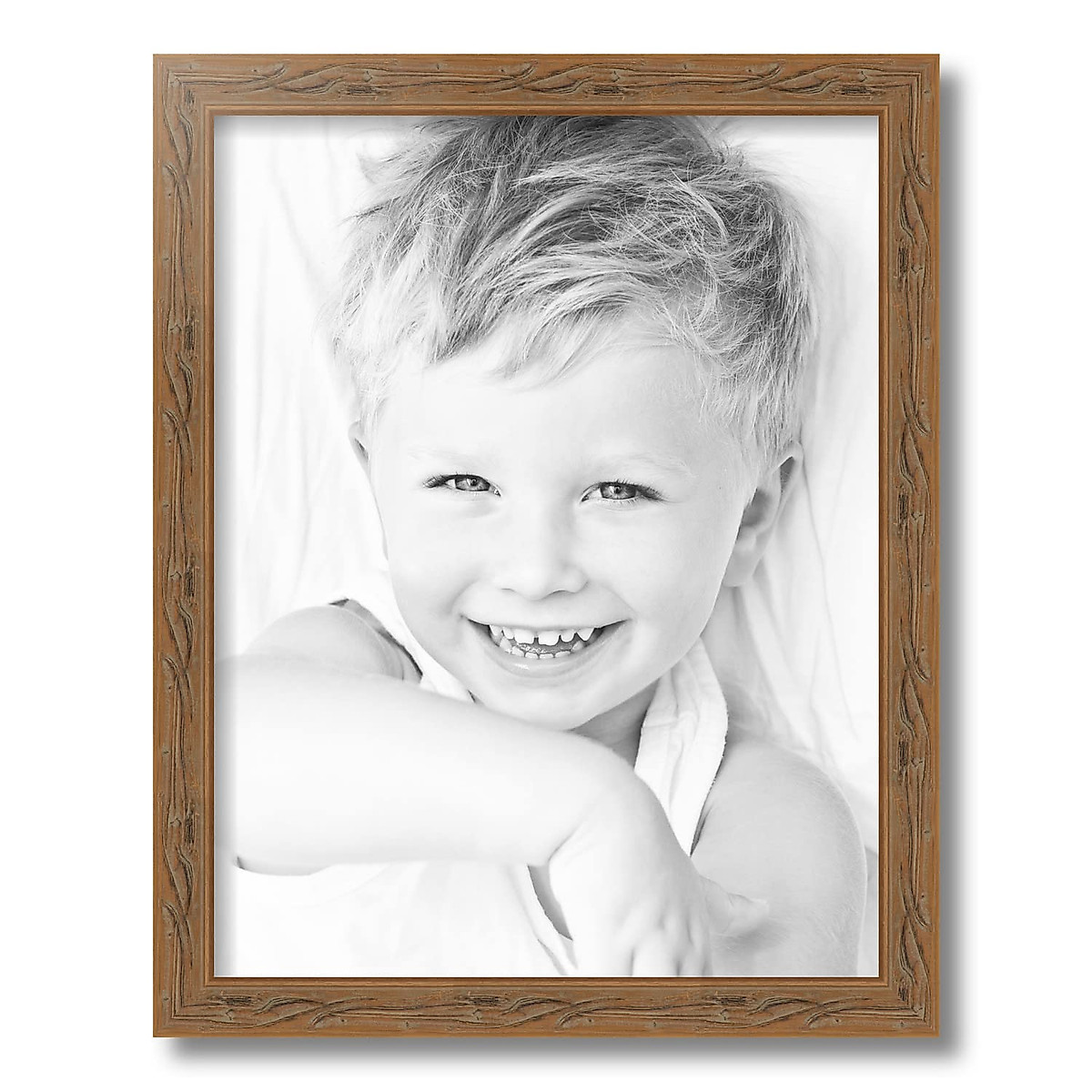 ArtToFrames 14x18 Inch Brown Picture Frame, This 1.25 Inch Custom Wood Poster Frame is Brown - Comes with Foam Backing 3/16 inch and Regular Glass (FBPLJ40023-14x18)