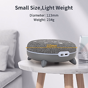 iHoven Portable Sound Machine, White Noise Sound Machine with Night Lights 7 Soothing Natural Sounds Sleep Timer Rechargeable Bluetooth Spearker for Adults Baby Kids Sleeping Relaxation