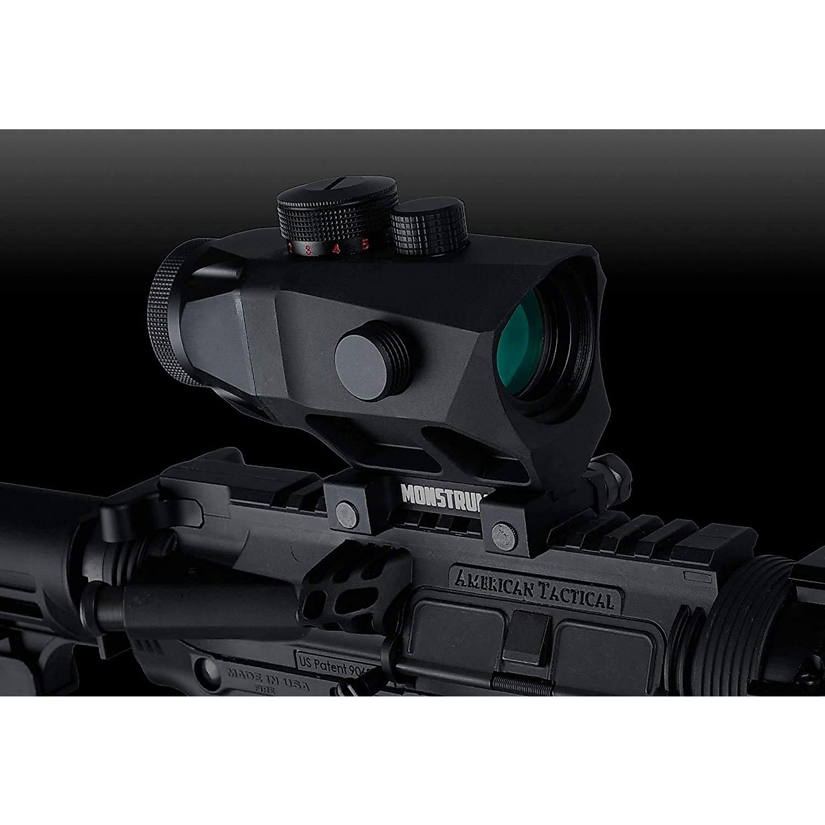 Monstrum P332 Raven 3X Prism Scope | Flat Dark Earth | 5 Slot Adjustable Height Riser Mount | Bundle…