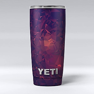 Design Skinz Red and Purple Geometric Triangles - Skin Decal Vinyl Wrap Kit Compatible with The Yeti Rambler Cooler Tumbler Cups
