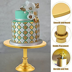 Cake Stand 12 inches/ 30cm Round Cake Stand Simple Style Metal Cupcake Holder for Wedding Event Anniversary Ceremony Birthday Party Dessert Cupcake Pedestal Display Plate Golden
