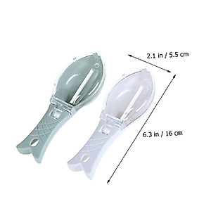 Holibanna 6 pcs Scale Remover Fish Cleaning kit Shrimp deveiner Tool frogmore Shrimp Cleaner Fish Scaler Shrimp Peeler and deveiner Tool Coconut Grater Tools as Peeling Machine with Cover