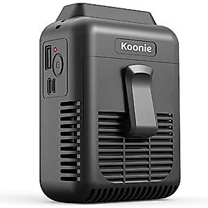 Koonie Portable Waist Fan, 5200RPM Strong Airflow 23H Working Time Hands-free Necklace Fan, Battery Powered 3-Speed Personal Fan 8000mAh for T-shirts, Jacket, Clothes, Fishing, Gardening, Climbing