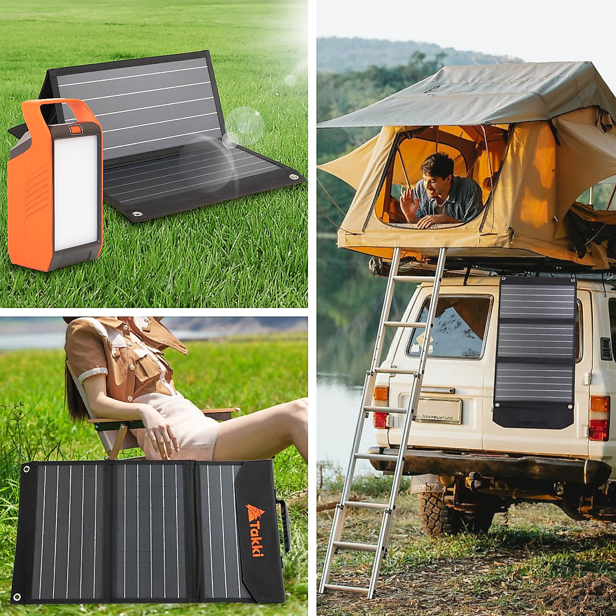 Takki 83Wh Power Station with 30W Solar Panel Included for Camping