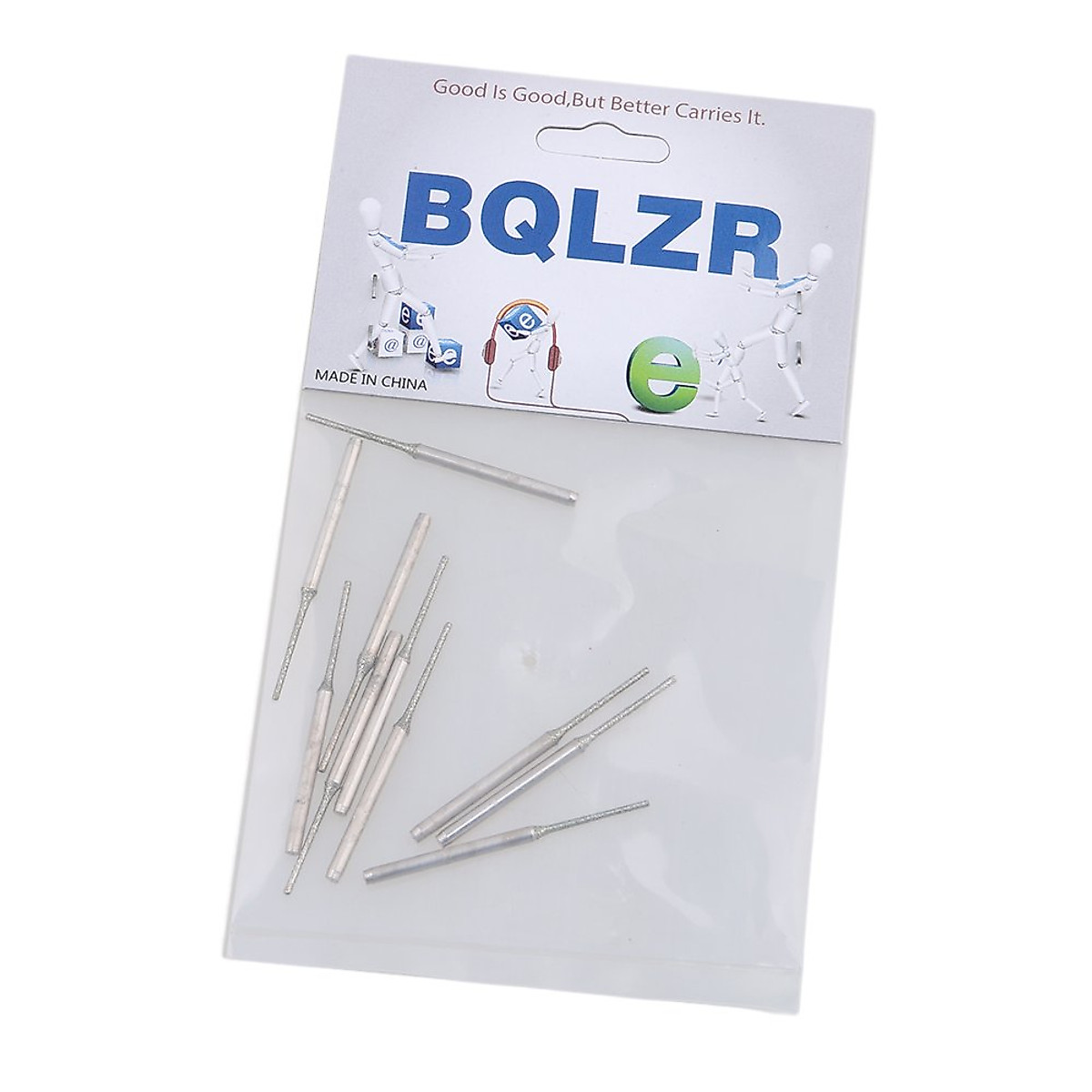 BQLZR 1MM Silver Extended Gems Drill Bits Bowlder Pearls Jewelry Agates Hole Drill Bits Coated Pack of 10