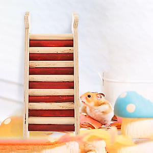 Hamster Climbing Ladder Pet Ladder Toy Ladder Plaything Decorative Ladder Toy Chinchilla Ladder Interesting Hamster Ladders Decorative Hamster Ladder Hamster Accessory