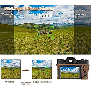 Digital Camera for Photography,Vlogging Camera for YouTube with WiFi 180° Flip Screen,16X Digital Zoom,Digital Camera for Kids and Adults with One Batteries,Wide-Angle Lens and 32GB Micro Card