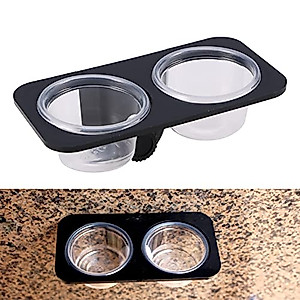 Mipcase 2pcs X Water Drinking Scorpion- Grid Feed Bark Type| Calcium Turtle Ledge-Small Plastic Geckos Sand Feeder Iguana Reptiles Supplies Fountain Cork Double Improved Tank Small