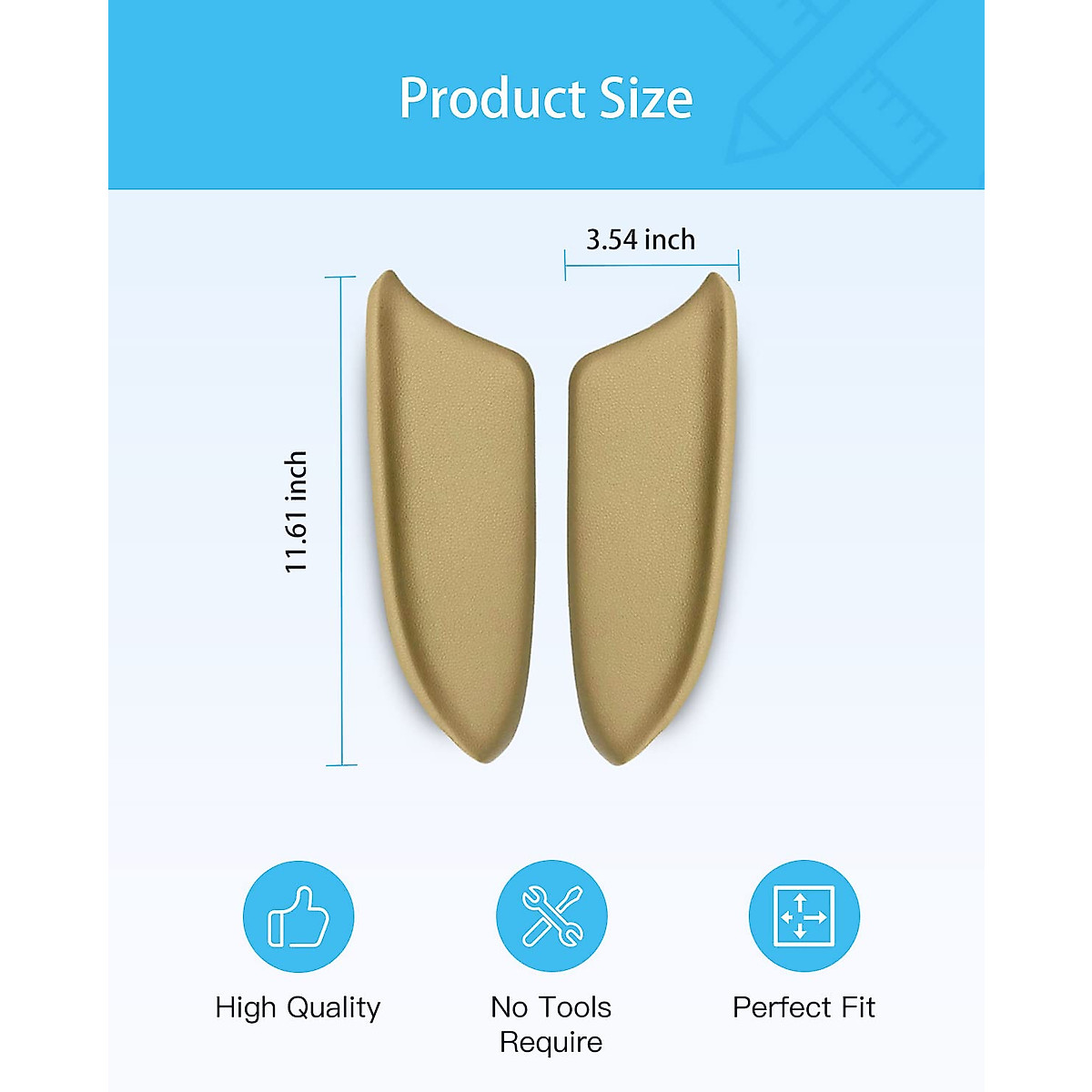 UMISHI 2008 2009 2010 2011 2012 Accord Sedan Center Console Armrest Cover & Front Door Panels Armrest (Beige)