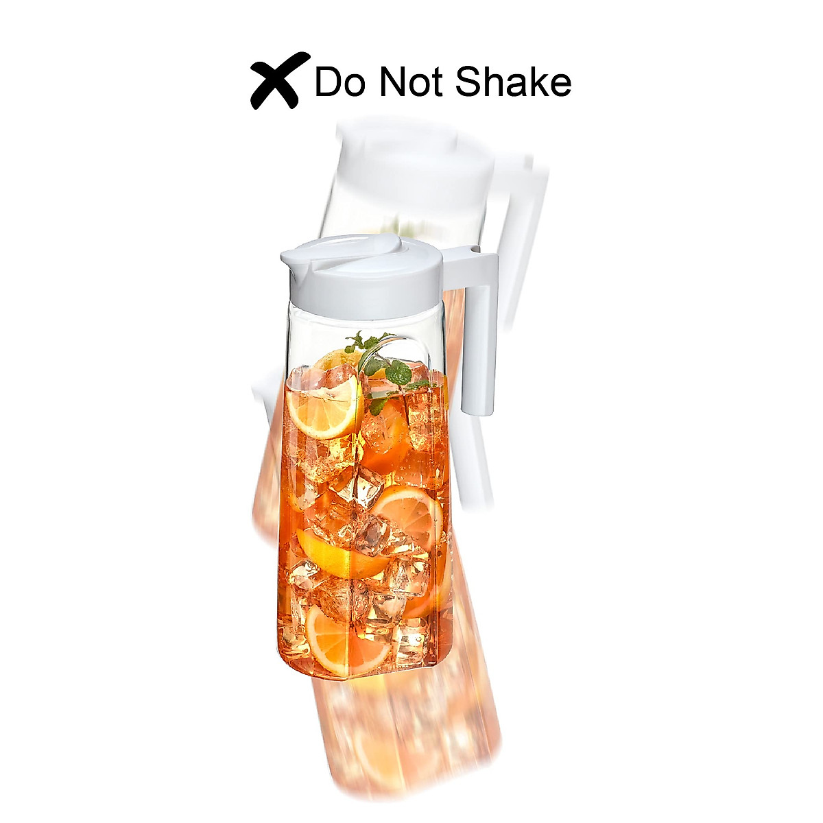 Amazing Abby - Slim - Tritan Pitcher (64 oz), Unbreakable Plastic Water Pitcher with Lid, BPA-Free, Heat-Resistant, Dishwasher-Safe, Great for Both Iced and Hot Drinks, Indoors and Outdoors, Blue