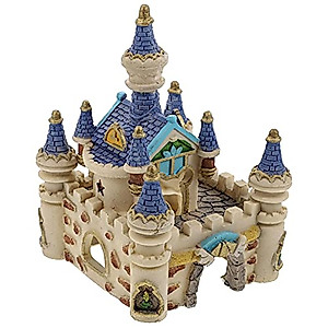 balacoo Aquarium Resin Castle Decoration Fish Tank Roman Castle Cave Hideout Betta Fish Ornament Accessories