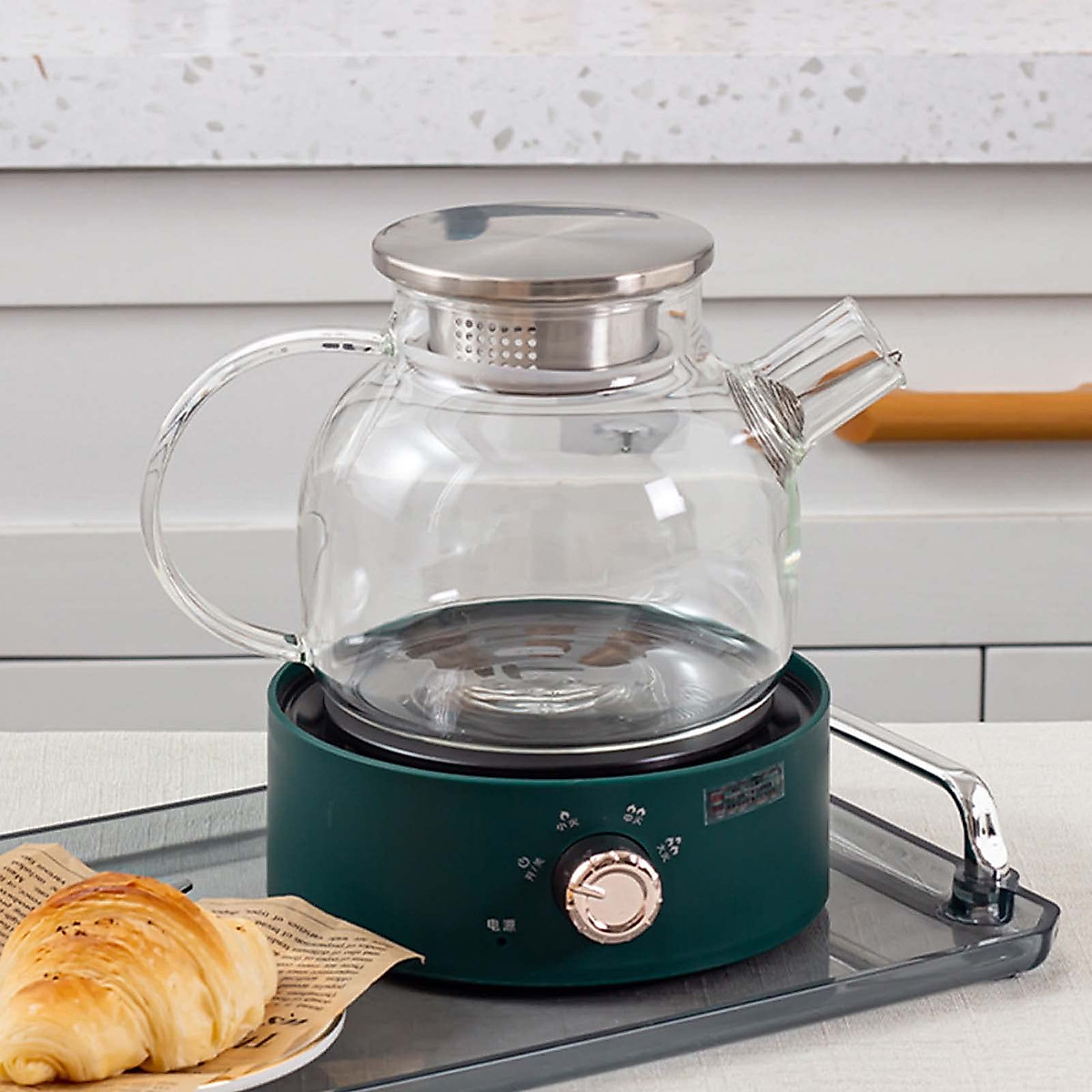 Electric Mini Stove,Small Hot Plate,360 Degree Vertical Heating Portable Countertop Hot Plate for Home Coffee Tea Water Heater,Small Hot Plate Mini Hot Plate Kitchen Cooktop Electric Heater 220V