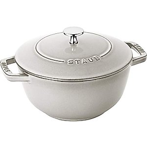 Staub Wa-NABE 40501-478 Wanabe Campagne, L, 7.9 inches (20 cm), Double Handed, Cast Enamel, Pot, Rice Cooking, 3 Cups, Induction Compatible, Compatible