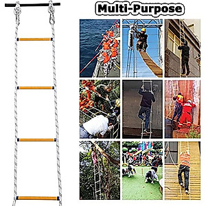 Fire Escape Ladder,Emergency Fireproof Rescue Ladder,Climbing Rope Ladders Fire Escape 2-8 Story Homes,for Emergencies,Multifunctional Ladder/40M