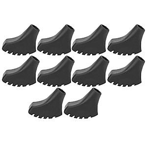 RiToEasysports 10Pcs Walking Stick Pad PVC Lightweight Trekking Pole Replacement Tips with 11mm Interface Inner Diameter