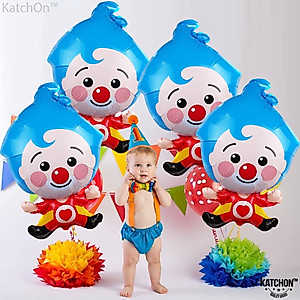 KatchOn, Big Plim Plim Balloons - 24 Inch, Pack of 4 | Clown Balloons for Plim Plim Party Decorations | Plim Plim Birthday Party Supplies | Plim Plim Balloon Foil for Circus Theme Party Decorations