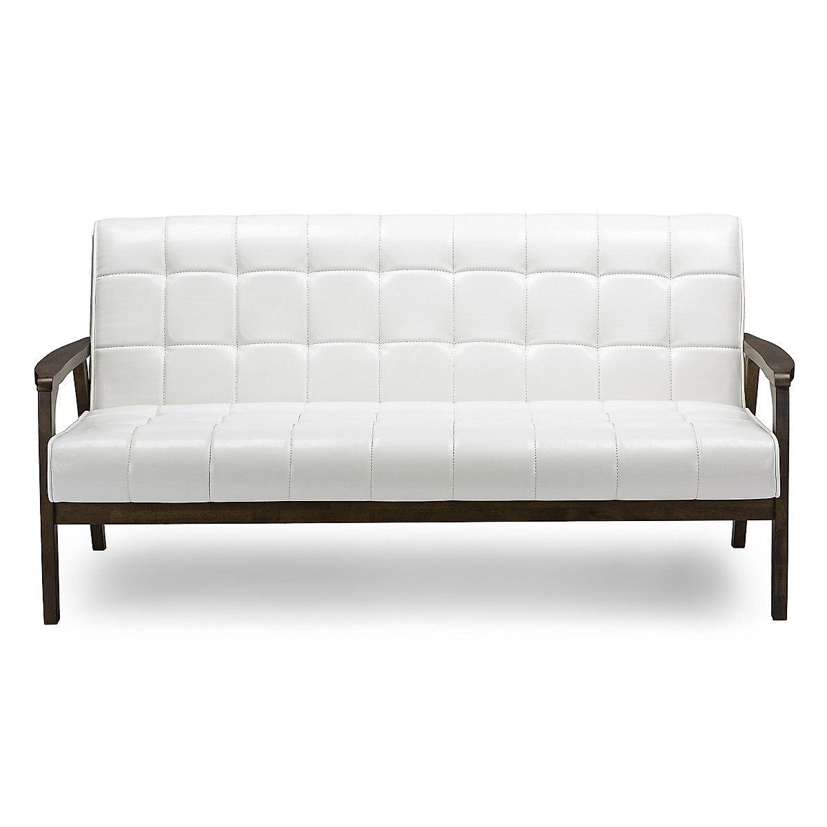 Baxton Studio Mid-Century Masterpieces Sofa, White