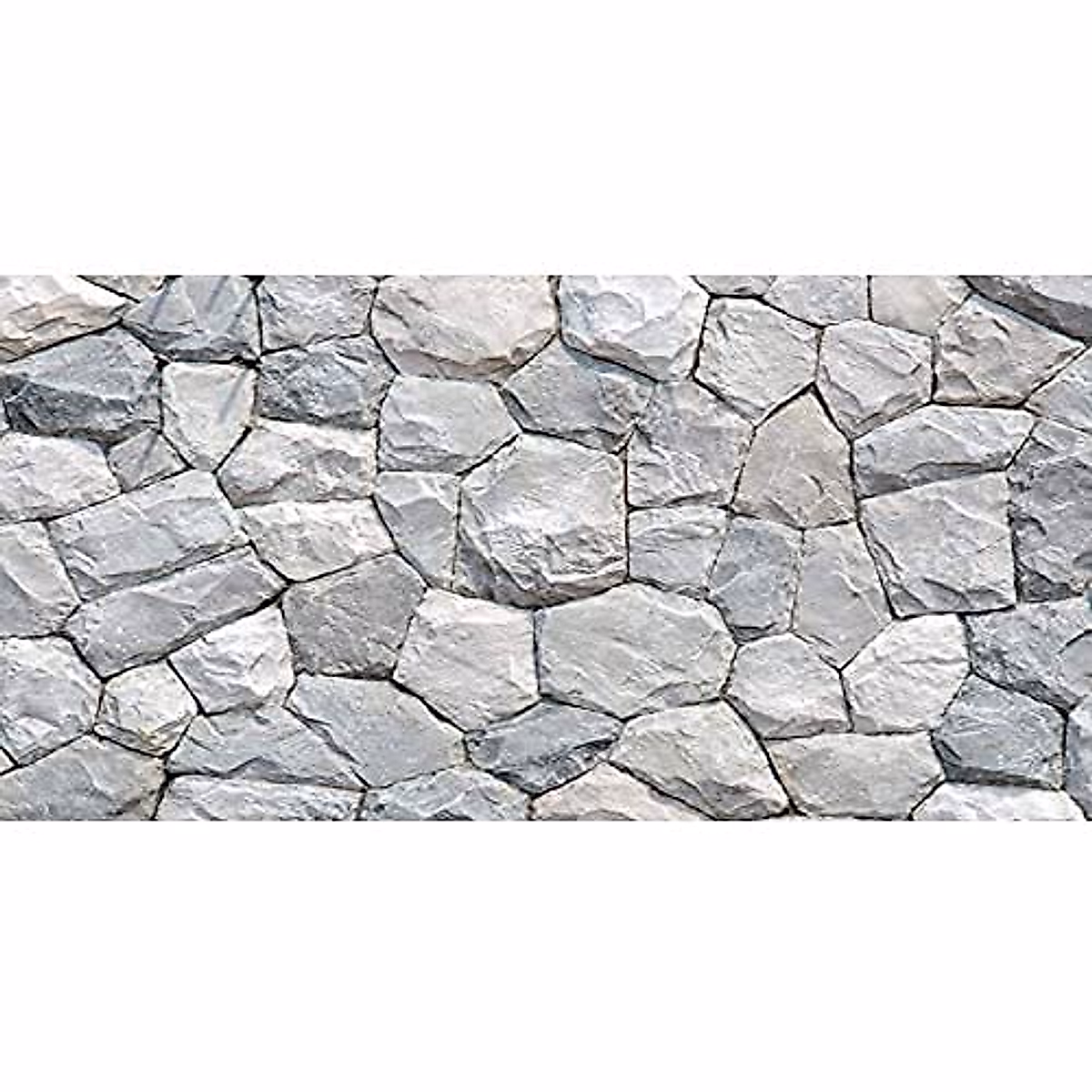 AWERT 48x20 inches White Stone Aquarium Background Rocky Fish Tank Background Rock Terrarium Background Durable Polyester Background