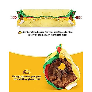 Percozzi Taco Hamster Hammock Hideout Tunnel House Rat Toys Cage Accessories Bed Ferrets Guinea Pigs Hedgehogs Chinchill Sugar Glider Small Animal Habitat