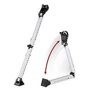 Master Lock Compact Door Stopper Folding Security Bar, Adjustable for Hinged and Sliding Doors, White