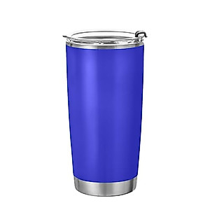 innewgogo Blue 20 oz Stainless Steel Vacuum Insulated Tumbler for Women Men Reusable Water Bottle with Leak-proof Lid & Straw Iced Coffee Cup for Water Iced Tea Coffee Home Office School Gym