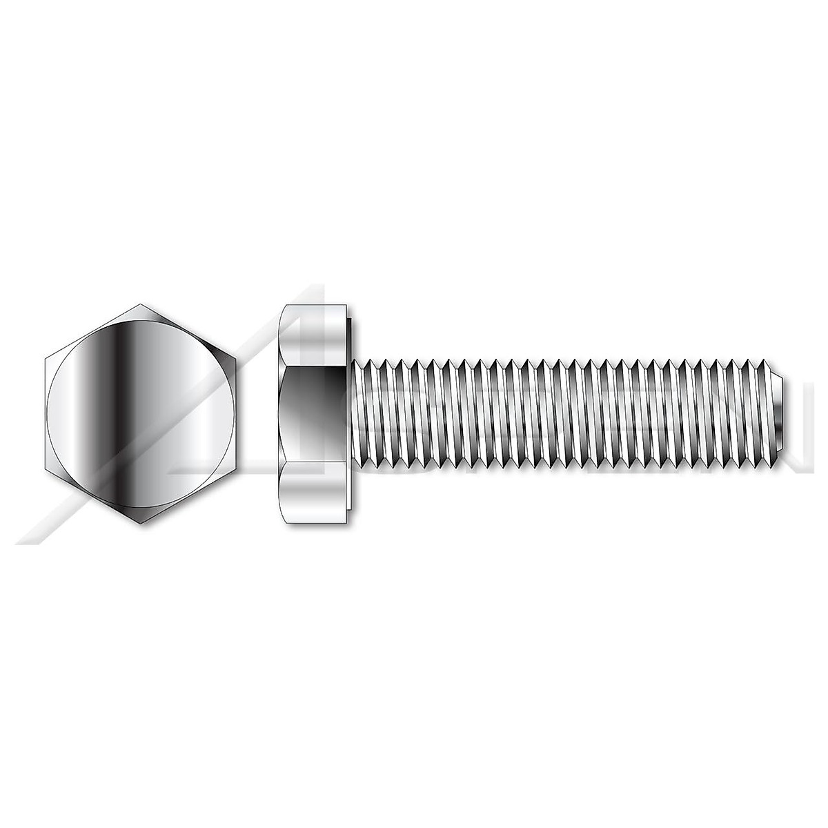 (50 pcs) M6-1.0 X 160mm DIN 933 / ISO 4017, Metric, Hex Head Cap Screws Bolts, Full Thread, A4-80 Stainless Steel