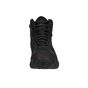 Thorogood Crosstrex 6 Waterproof Side-Zip Tactical Hiking Boots for Men - Lightweight Premium Leather and Breathable Nylon with BBP Membrane and Traction Outsole, Black/Grey - 14 W US