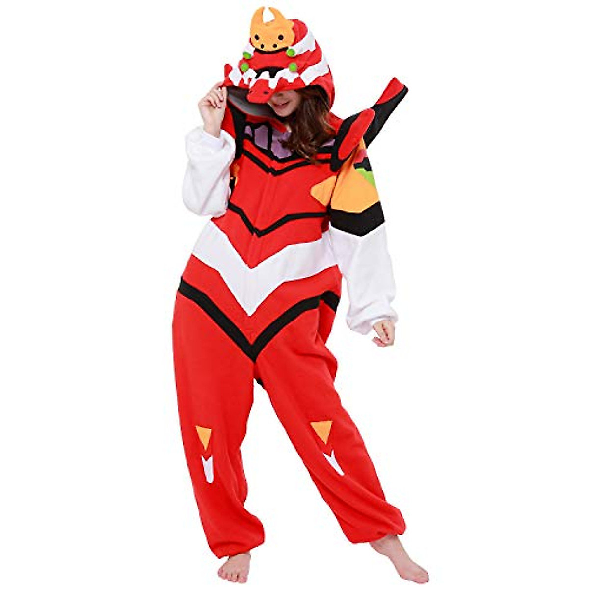 SAZAC Kigurumi - Evangelion Unit-02 - Eva-02 - Onesie Jumpsuit Halloween Costume - Adult