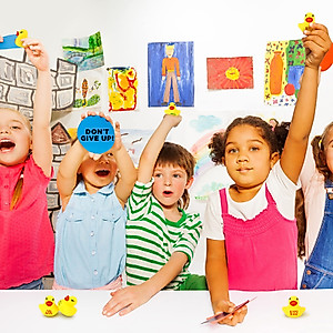 Lenwen Rubber Duck Bath Toy Inspirational Gift Motivational Rubber Ducks Thank You Gifts Inspirational Party Favors Baby Shower Decorations Birthday Party Favors(60 Pcs,1.3 Inch)