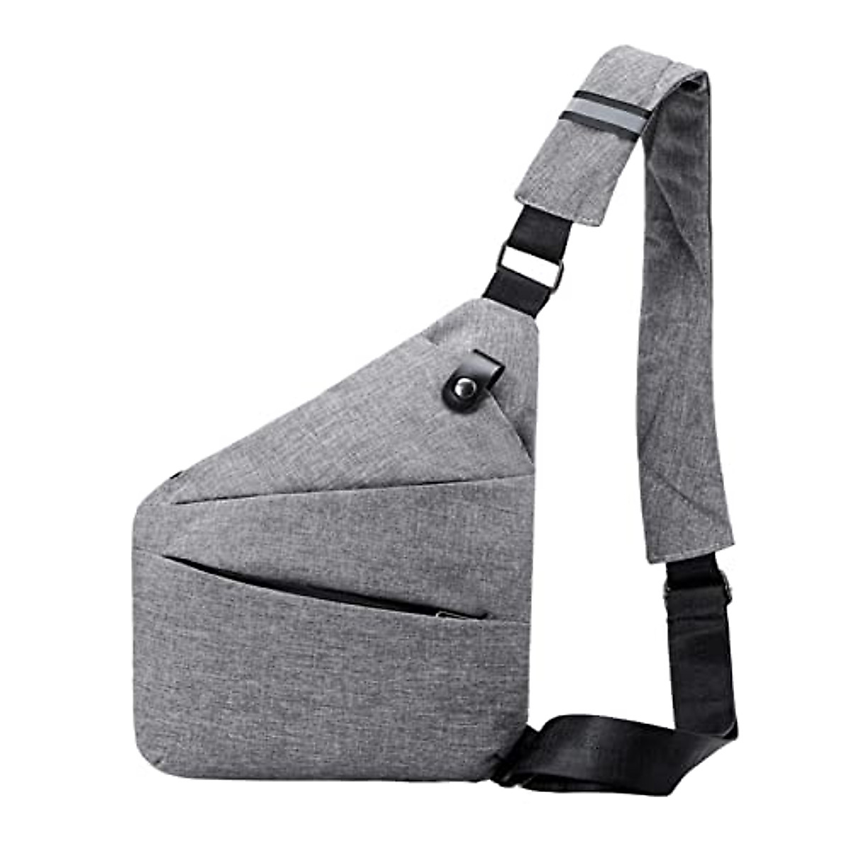 NUTSE 2023 New Personal Flex Bag, Fashion Waterproof Anti-thief Slim Sling Personal Shoulder Pocket Bag, Side Crossbody Backpack for Outdoor for Men Women (Gray)