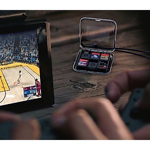 MoKo Game Card Case Compatible with Nintendo Switch, Switch Game Storage Box with 12 Game Cartridges Hard Protective PC Shell Holder - Black