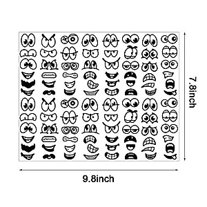 960 Pieces Halloween Stickers Eyes Mouth Stickers Cartoon Stickers Labels for Art Craft DIY Scrapbook()