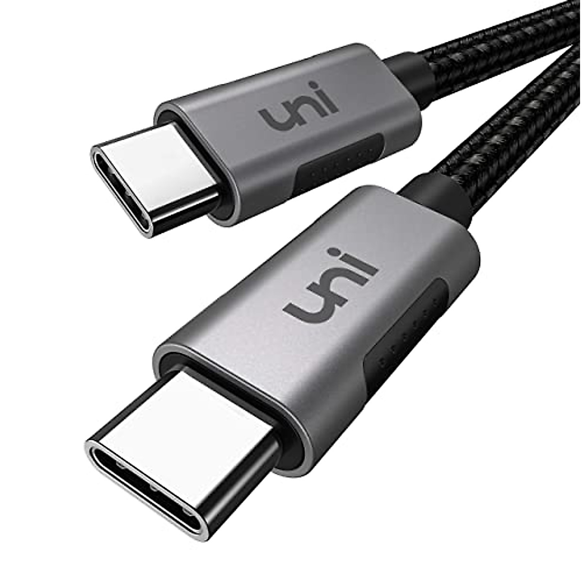 USB C to USB C Cable, uni 100W Type C to Type C Fast Charging Cable [20V/5A] Braided USB C Cable for MacBook pro, iPad pro, Dell 10ft/3 Meters 2 Pack